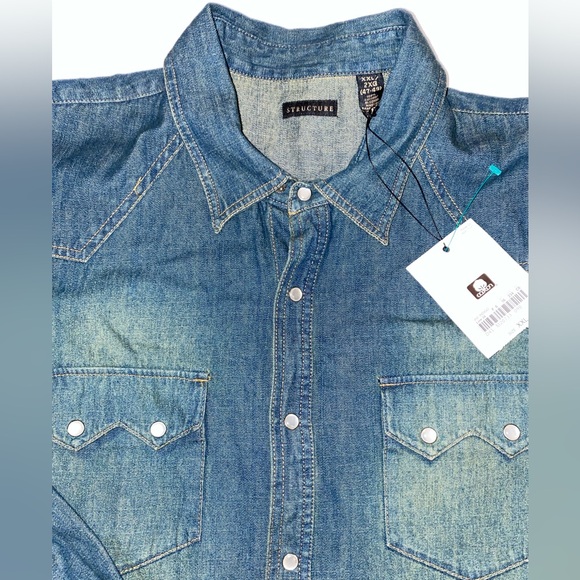 Structure | Shirts | Structure Denim Shirt With Pockets R Western Pearl ...